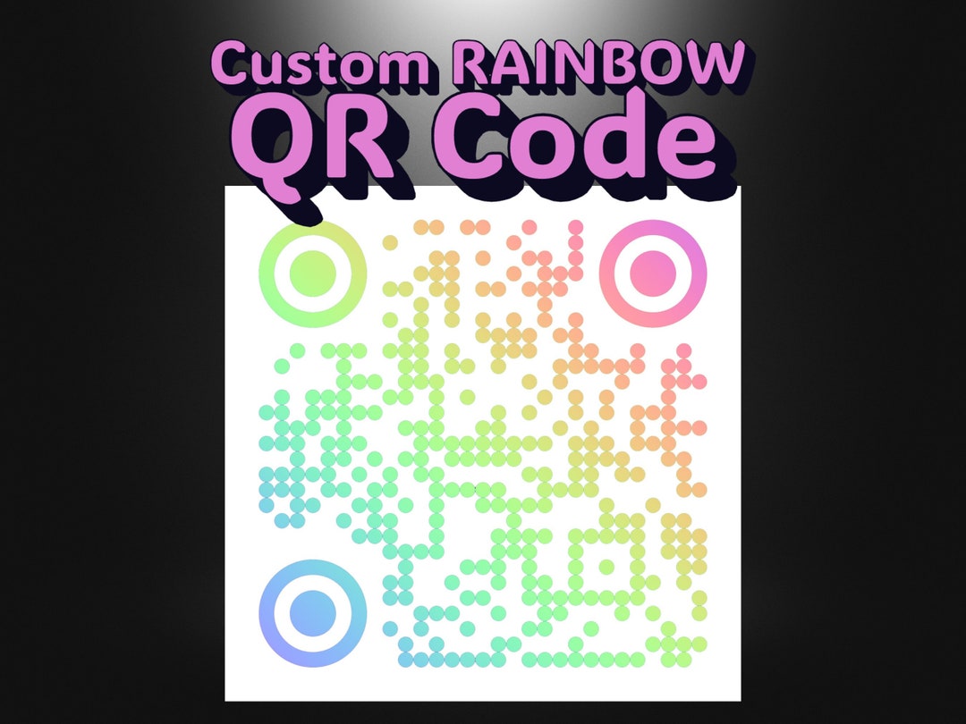 Rainbow QR Code Custom QR Code Personalized Transparent QR Code ...