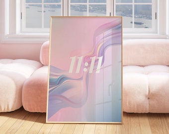 11:11 Aura Angel Number Poster Instant Printable Download, Angel Number ...