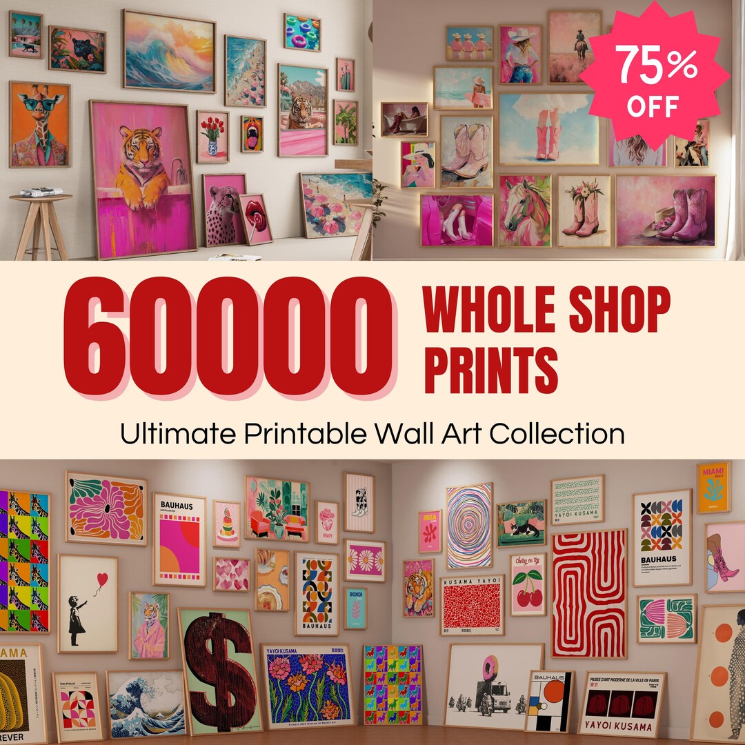 ENTIRE STORE SALE 60k Mega Bundle Wall Art, Printable Wall Art ...