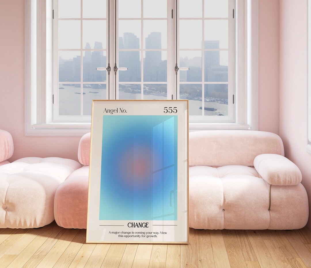Aura Angel Number Poster 555 Instant Printable Download, Angel Number ...