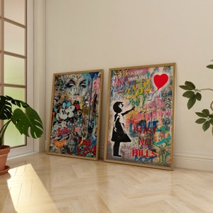 Graffiti Wall Art Set of 10 , Bundle of 10 Street Art ,graffiti Poster ...