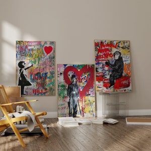 Graffiti Wall Art Set of 10 , Bundle of 10 Street Art ,graffiti Poster ...