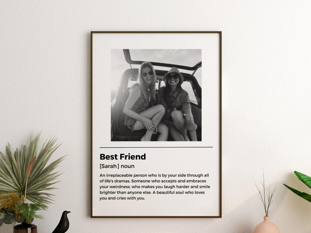 Best Friend Definition Print, Best Friend Personalized Gift, Gift ...