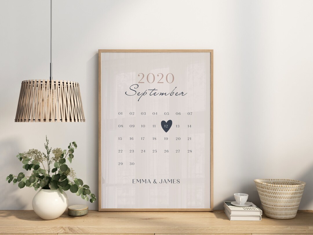 Personalized Printing,custom Calendar Print,anniversary-gift ...