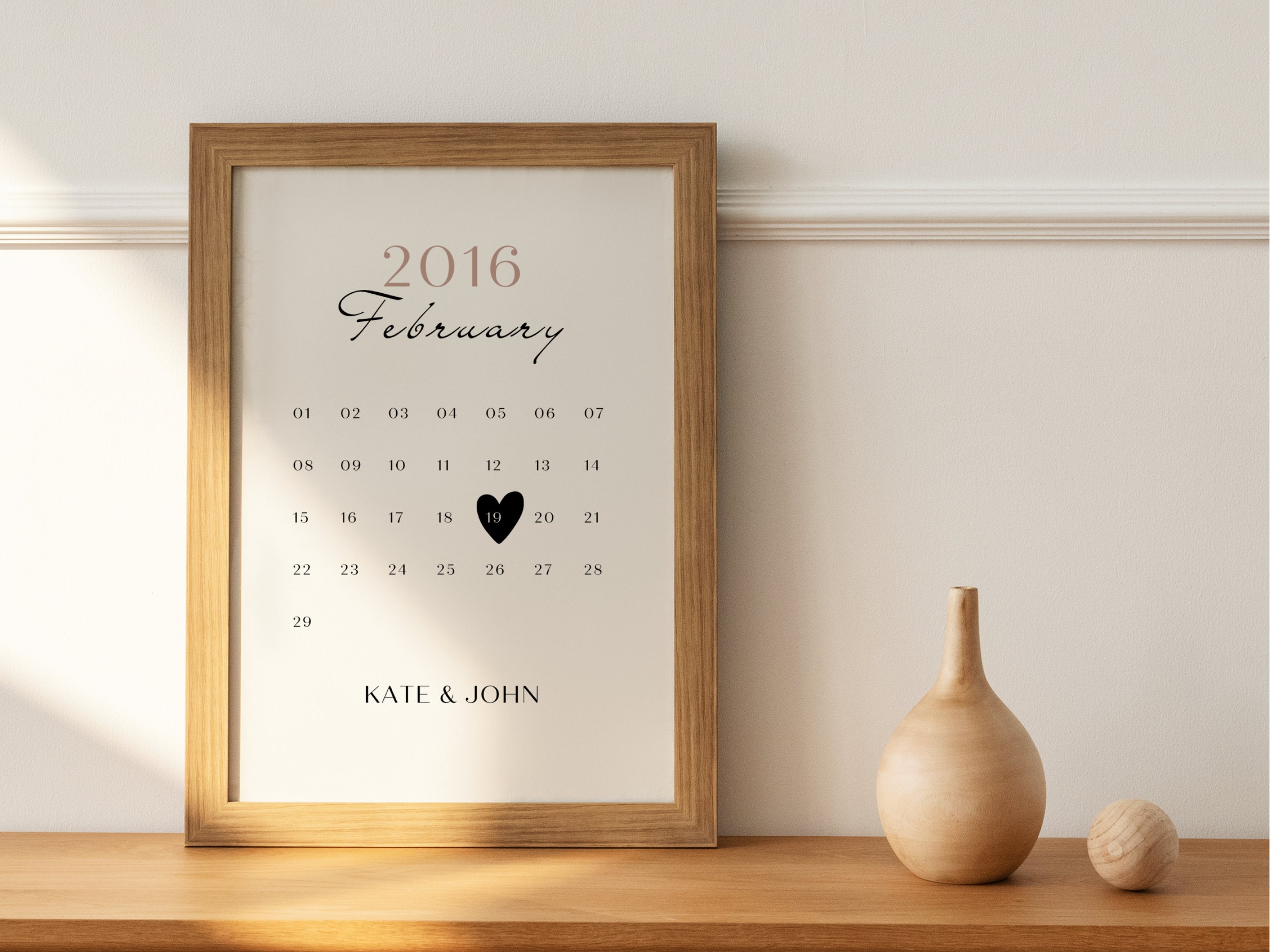 Personalized Printing,custom Calendar Print,anniversary-gift ...