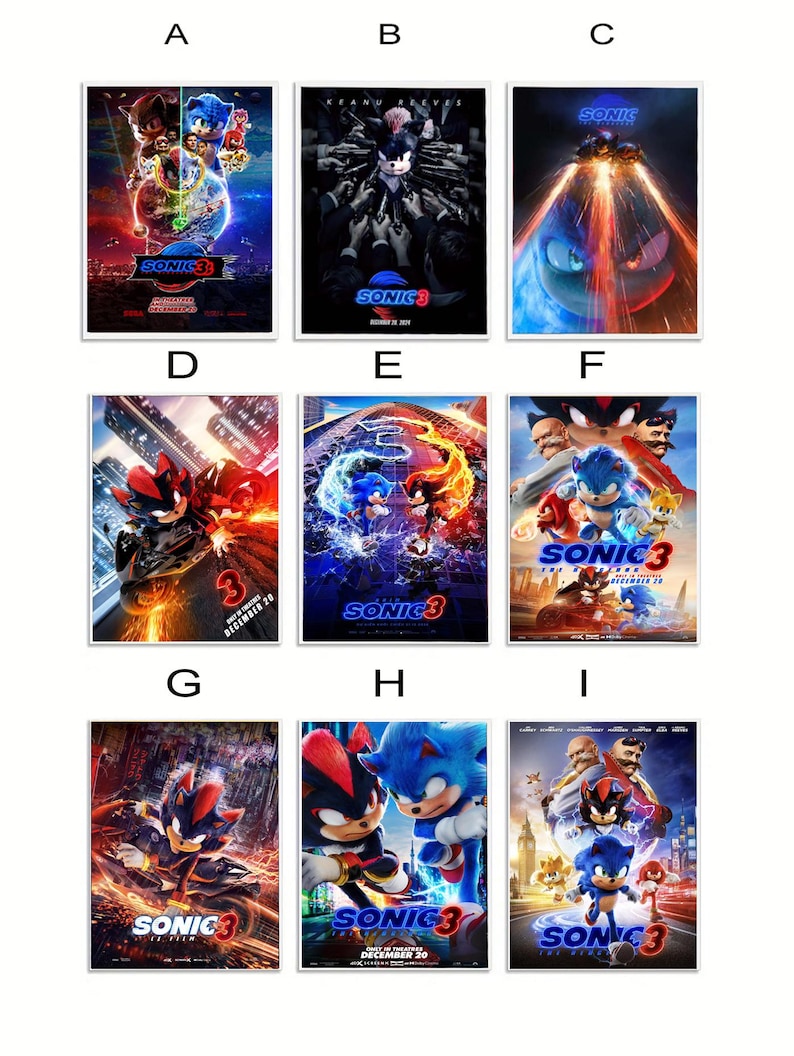 Póster de Sonic The Hedgehog 3 (2024), sin marco - Etsy México