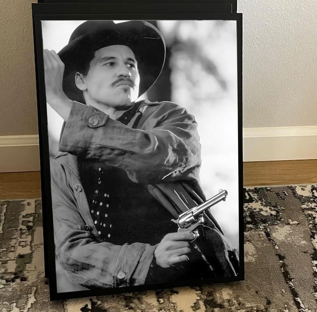Doc Holliday Poster, Old Hollywood Wall Art, Doc Holliday Black and ...