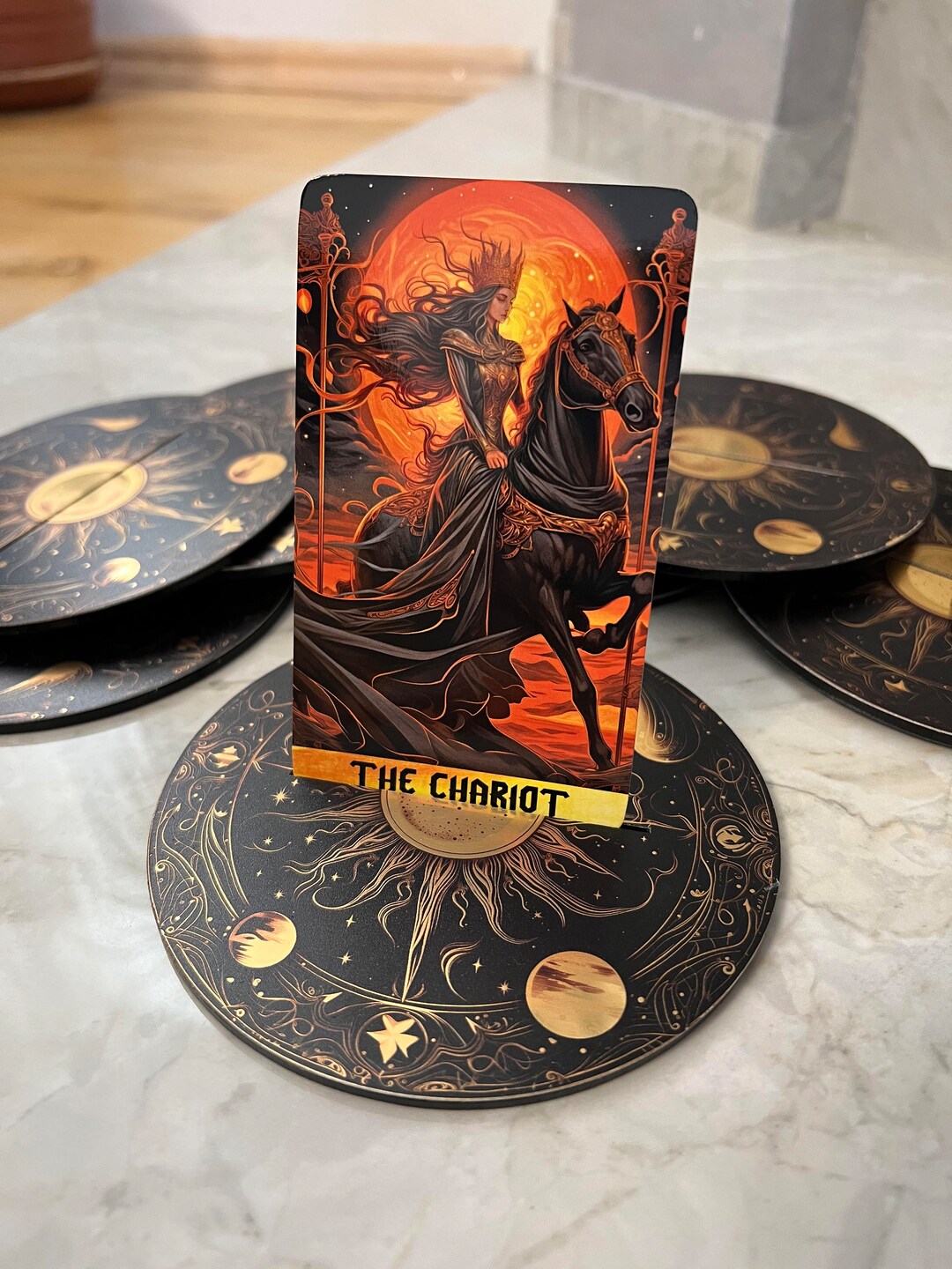Tarot Round Sun Card of the Day Holder - Etsy