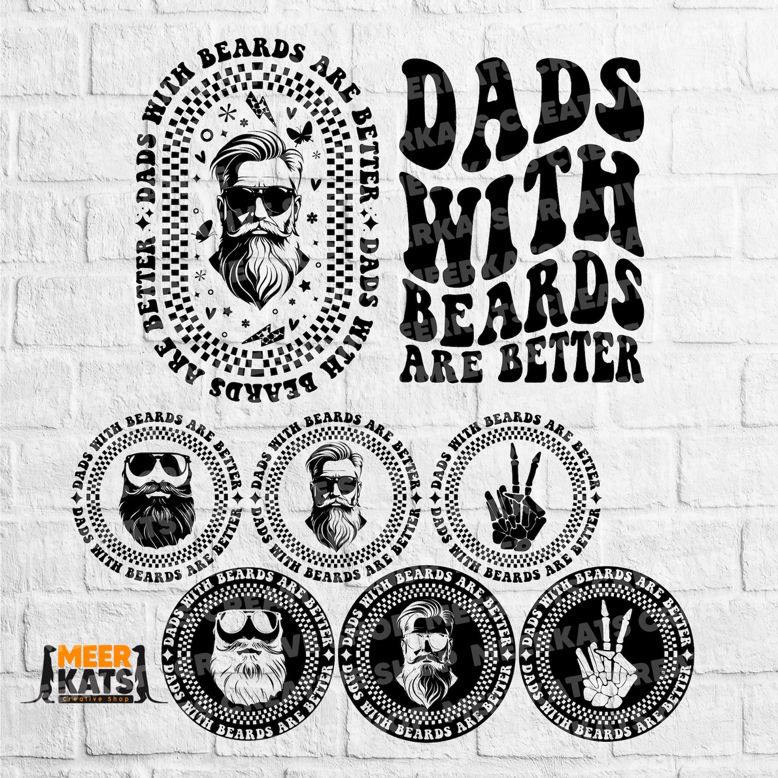 Dads With Beards Are Better SVG - Father's Day Design (digital Download ...