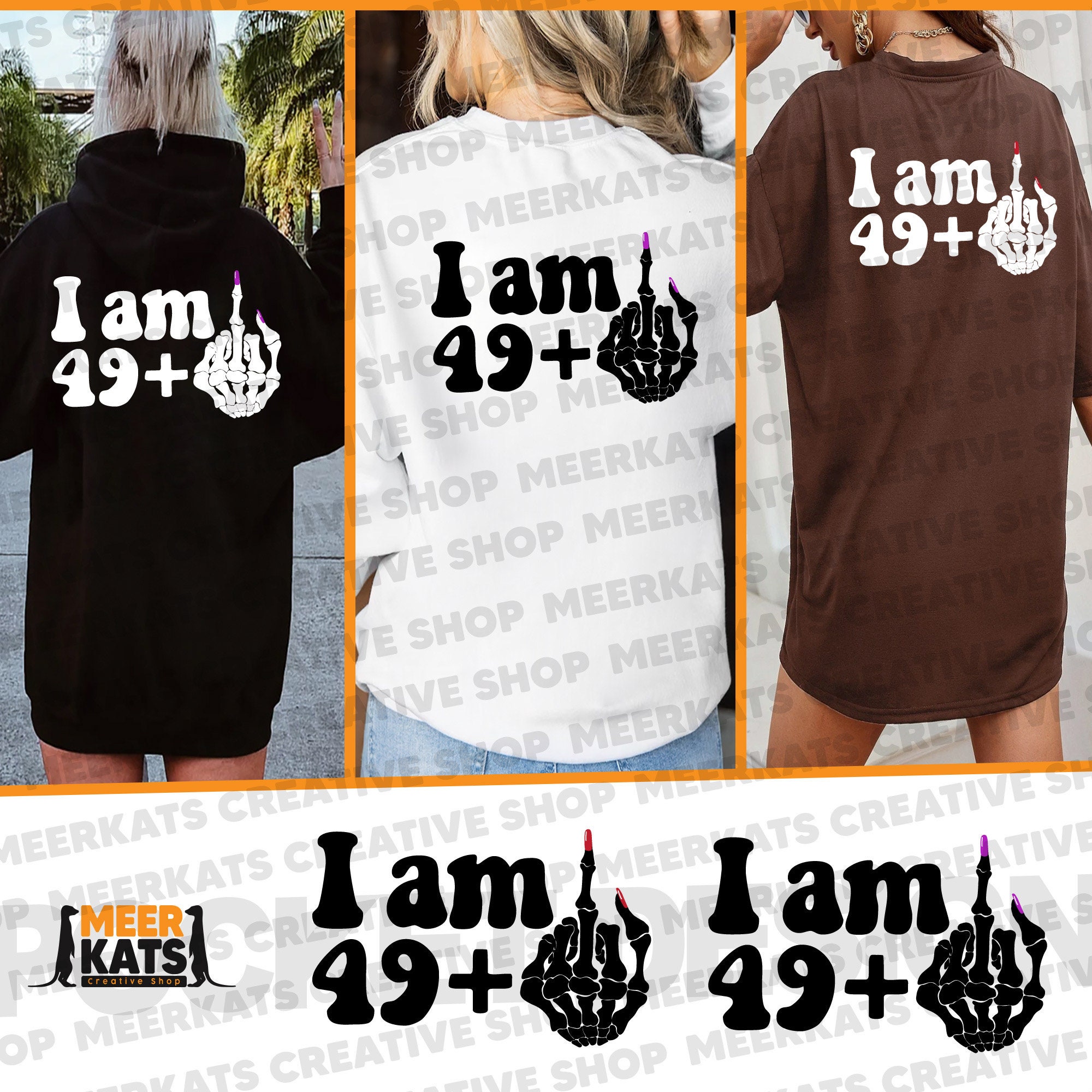 I Am 49+ Svg, Middle Finger Svg, Birthday Finger Svg, 49 Pluss One Svg ...
