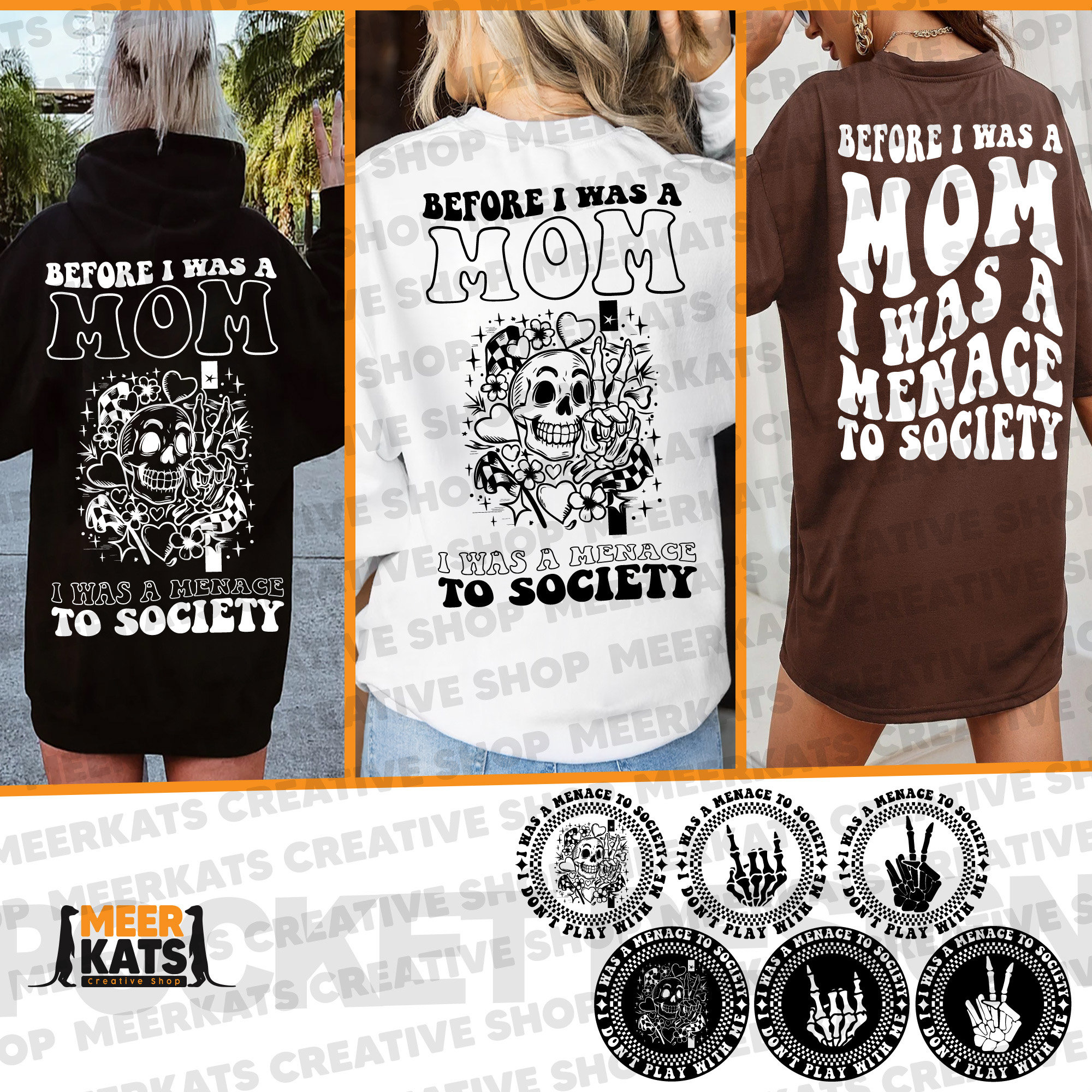 Menace to Society Mom SVG Bundle: Funny Sarcastic Design (digital ...