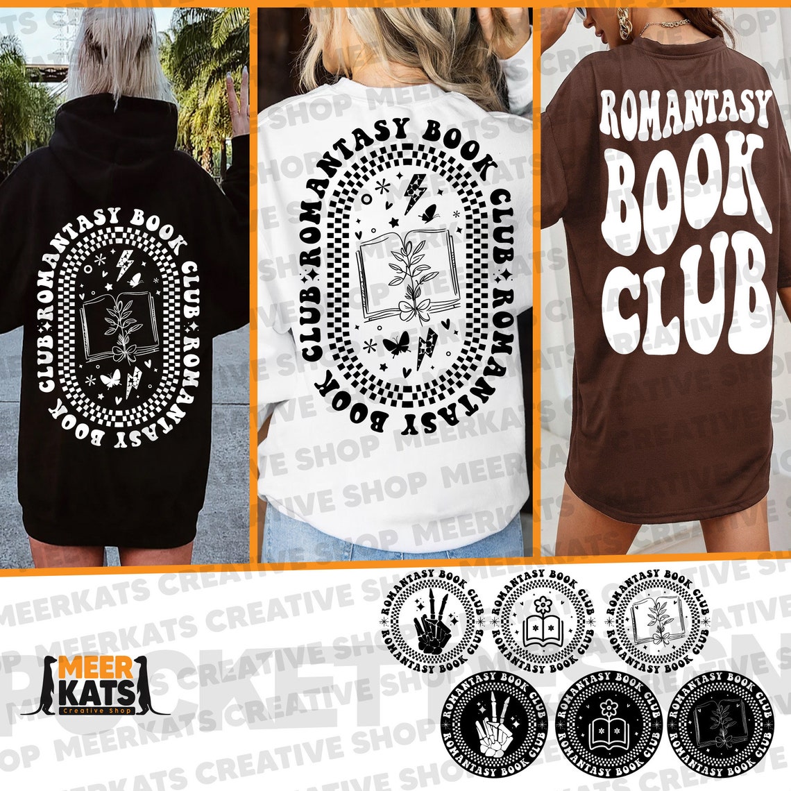 Romantasy Book Club Svg, Bookish Svg, Book Club Ornament, Book Lover ...