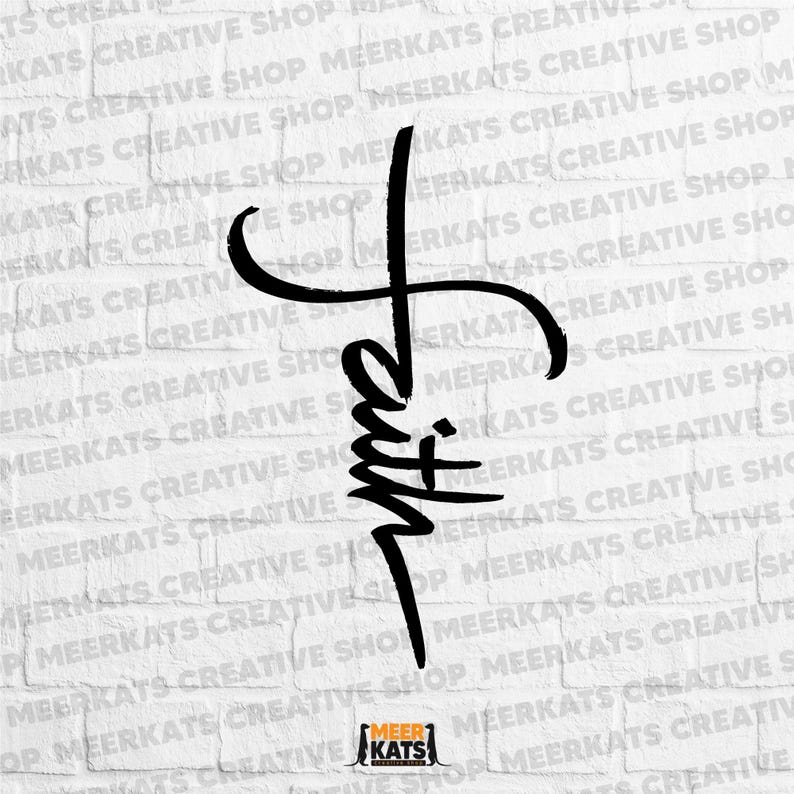 Faith SVG, Christian Word Art, Handwritten Script Cut File, Religious ...