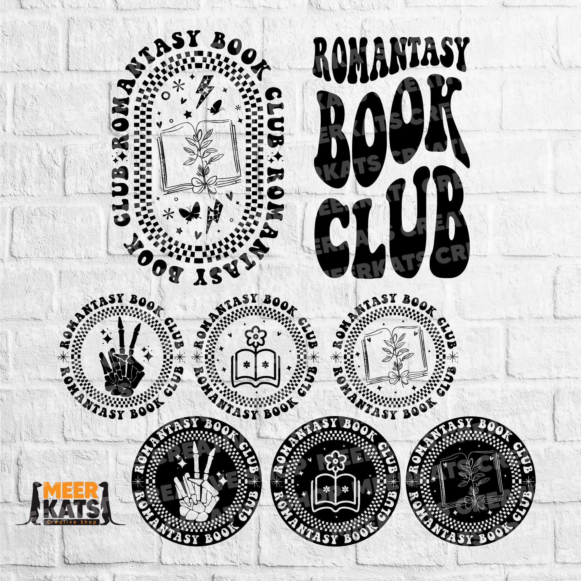Romantasy Book Club Svg, Bookish Svg, Book Club Ornament, Book Lover ...