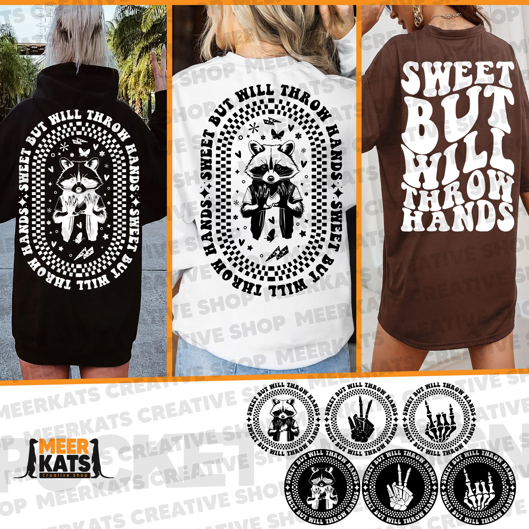 Sweet but Will Throw Hands Svg, Popular Svg, Raccoon Svg, Raccoon Shirt ...