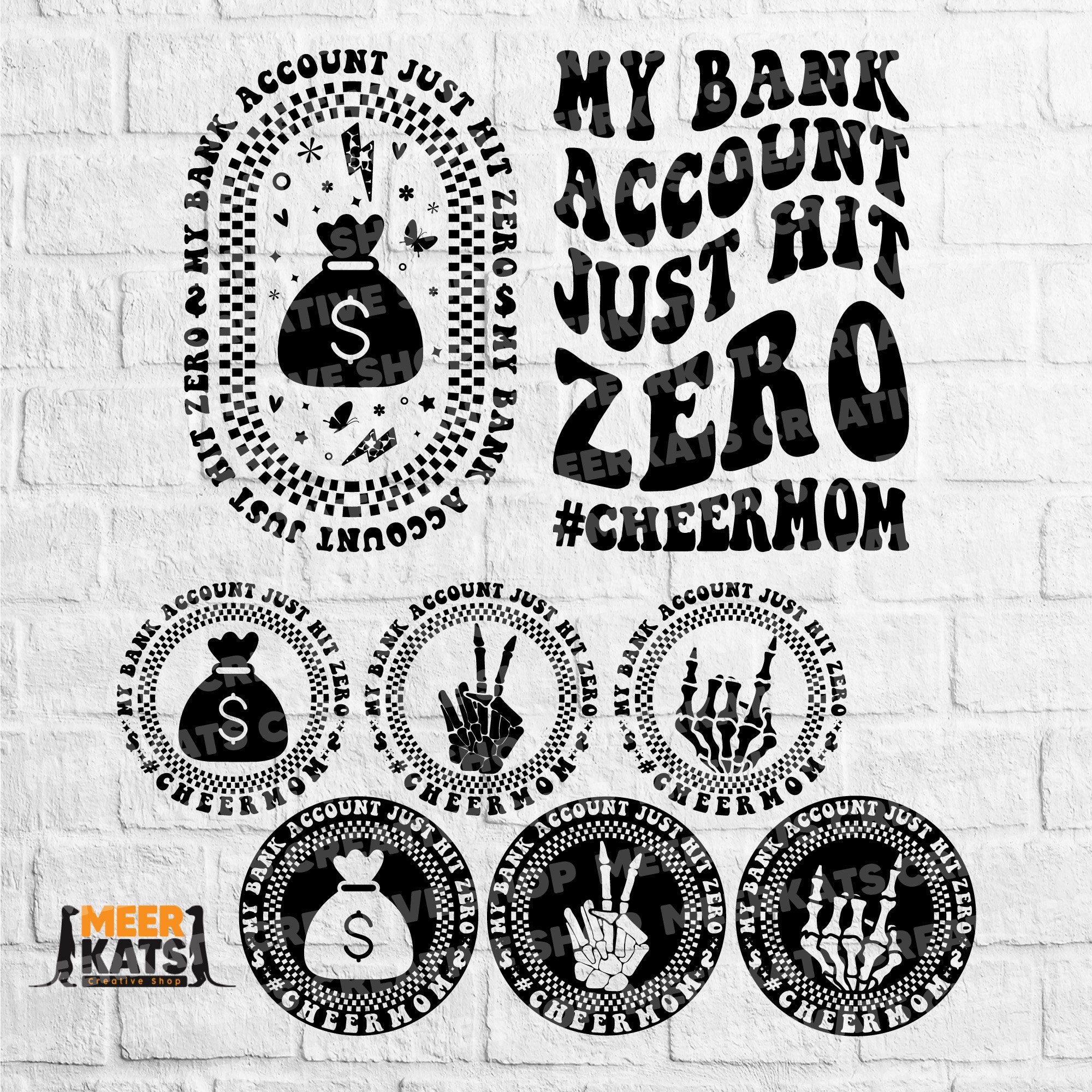 My Bank Account Just Hit Zero Svg, Cheer Mom Svg, Cheering Mom Tee ...