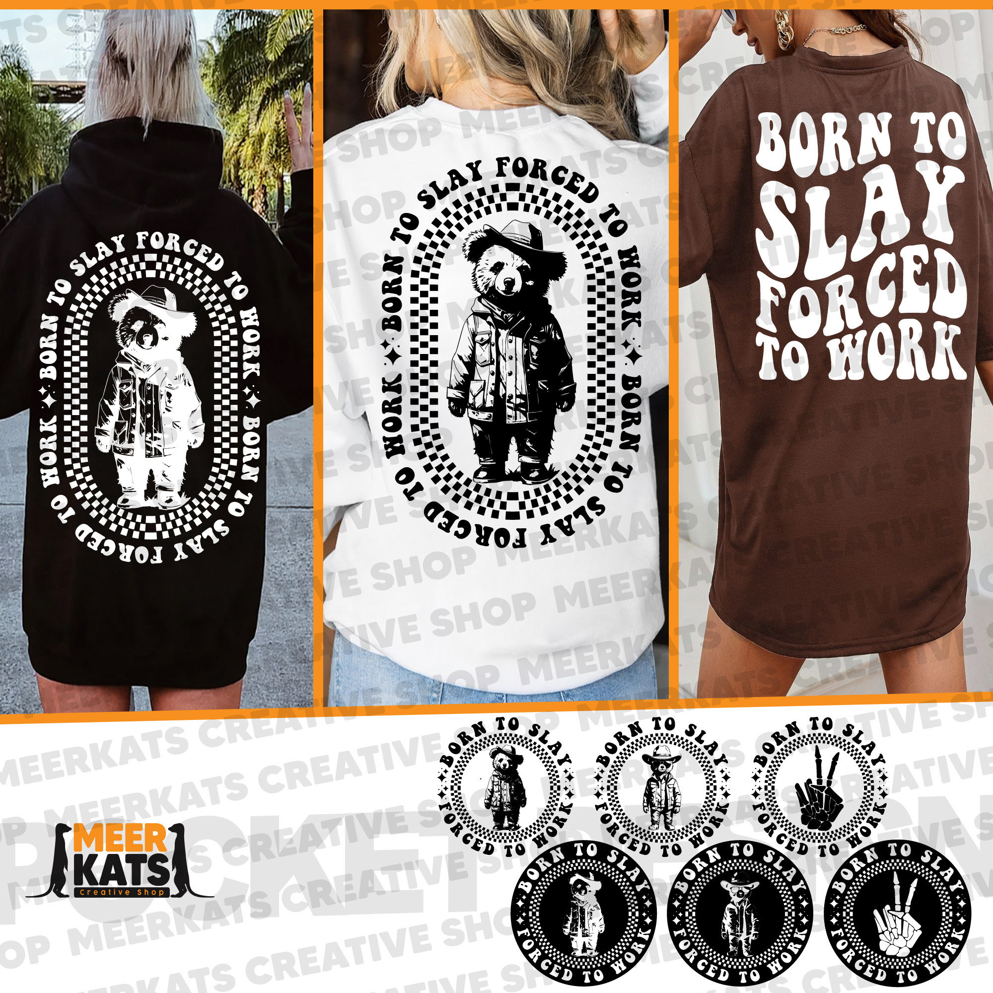 Born to Slay Forced to Work Svg, Sublimation Svg, Sarcasm Svg, Funny ...