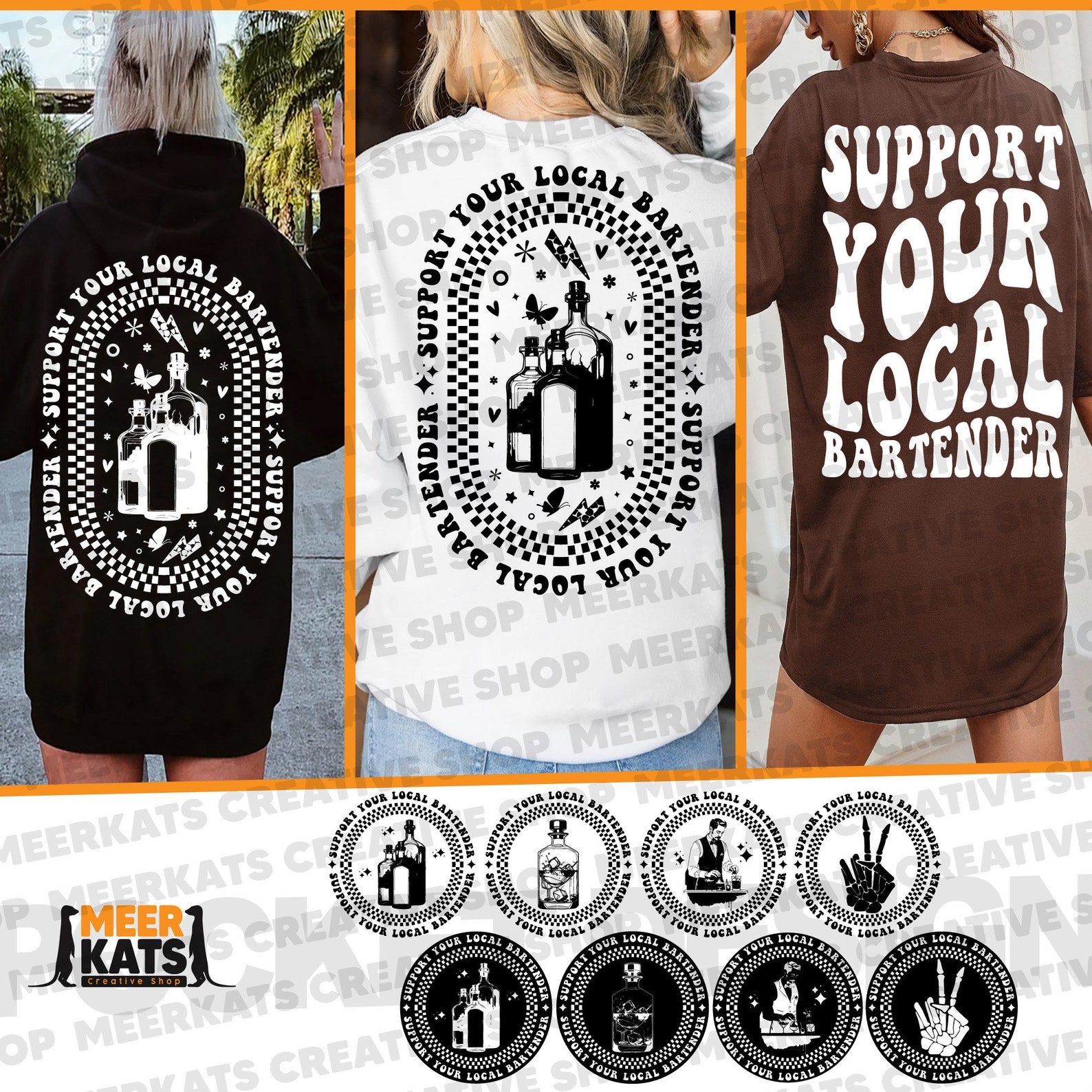 Support Your Local Bartender Svg, Funny Adult Svg, Bartender Shirt Svg ...