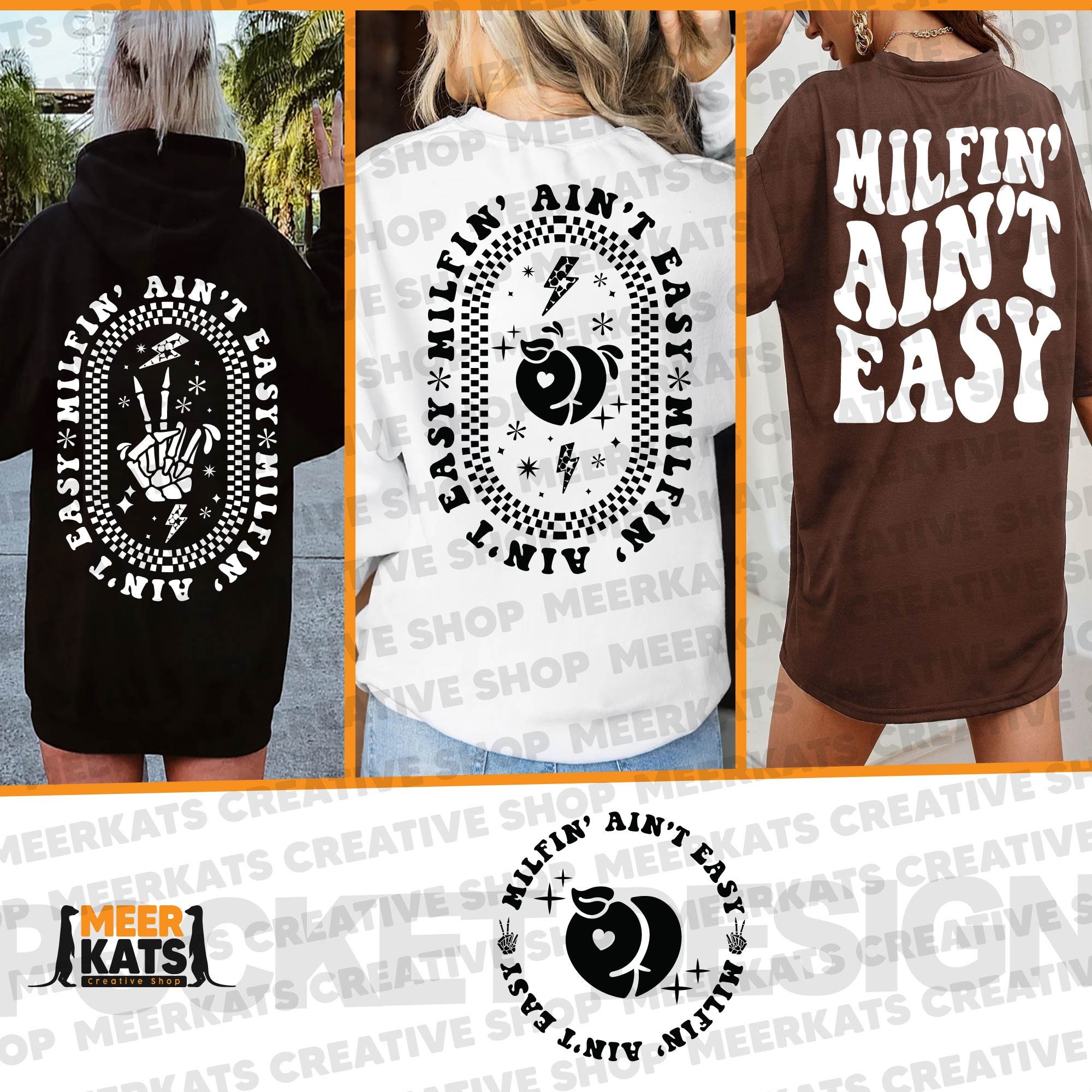 Milfin' Ain't Easy SVG, Humour adulte SVG, Citation drôle SVG, Snarky ...