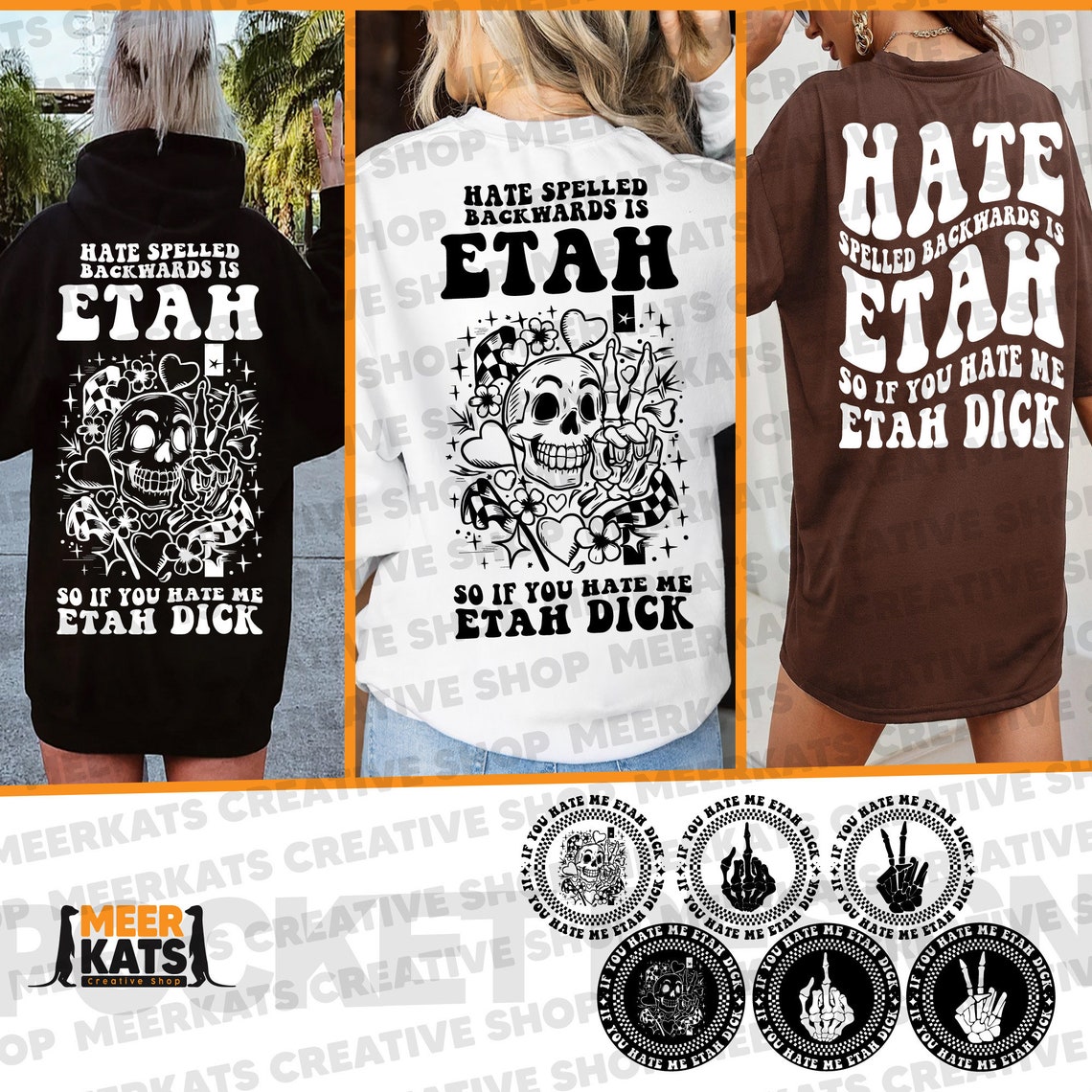 Hate Spelled Backwards is ETAH Svg Png, Funny Adult Svg, Sarcasm Png ...