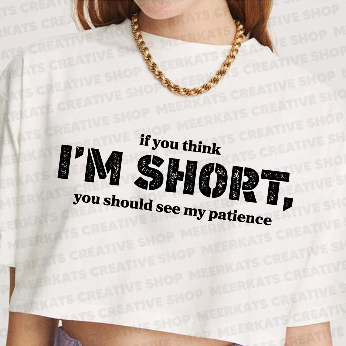 Funny Short People Quote SVG – “if You Think I’m Short…” Sarcastic ...