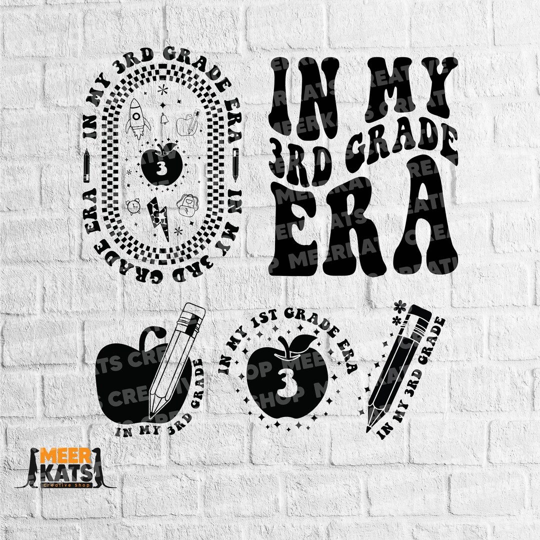 In My 3rd Grade Era Svg, Back to School Svg, 3rd Grade Png, School ...