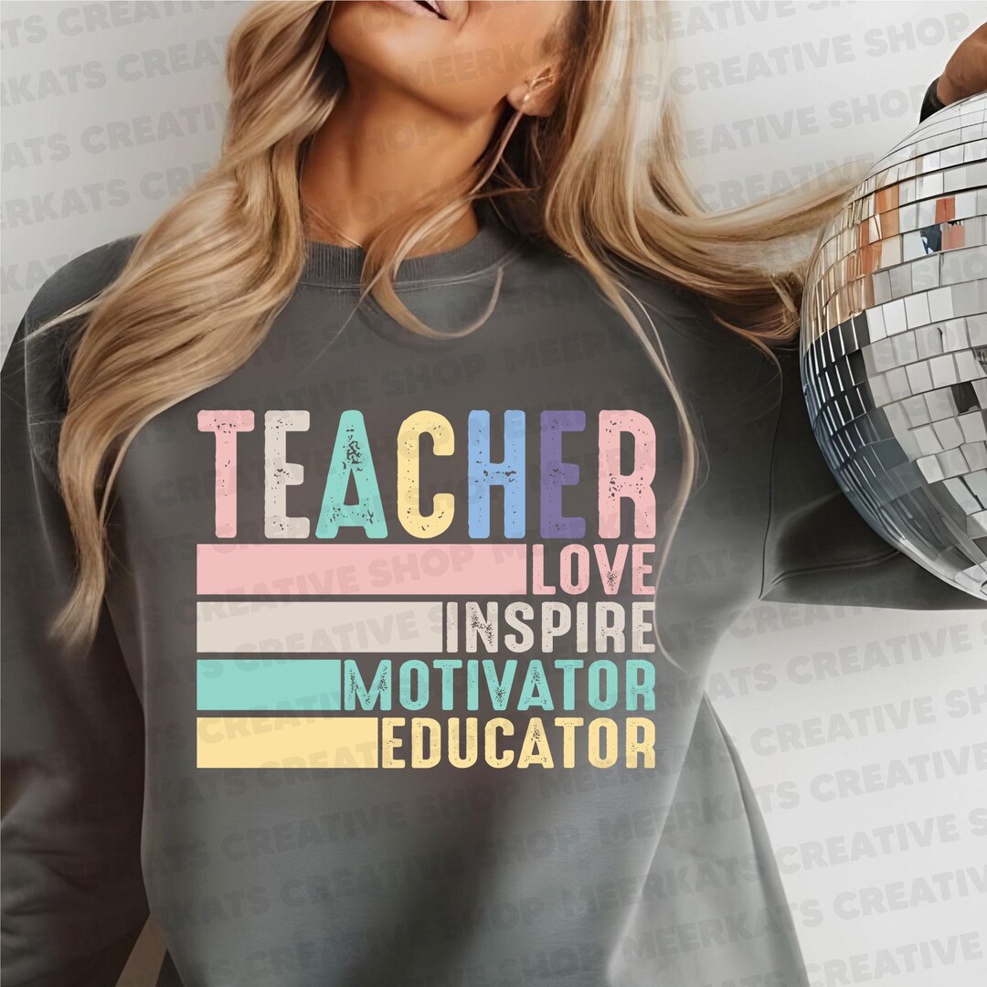 Teacher SVG, Inspirational Educator PNG, Teacher Appreciation Gift ...