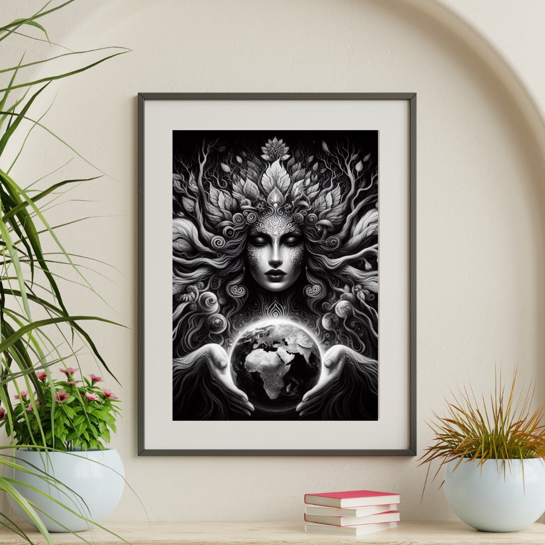 Gaia Goddess Digital Art Mother Earth Goddess Digital Art Gaia Digital ...