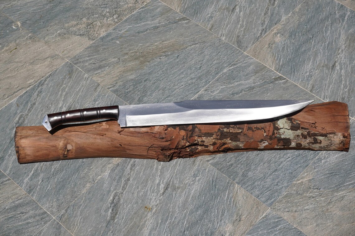29.5 Handmade Viking Machete With Leather Sheath, Nepalese Machete ...