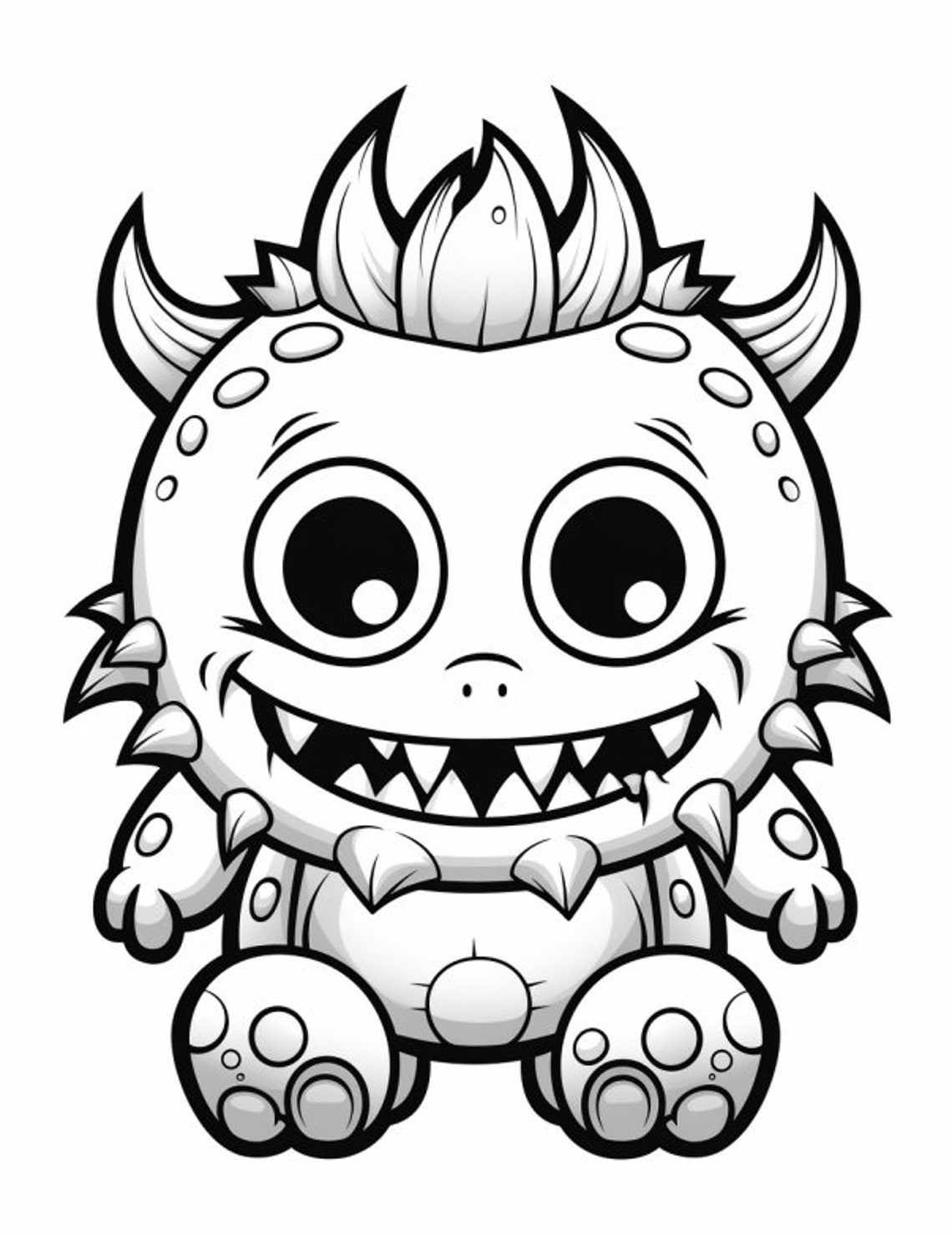 40-page Cute Monsters Adult Coloring Book: Relaxing & Whimsical Designs ...