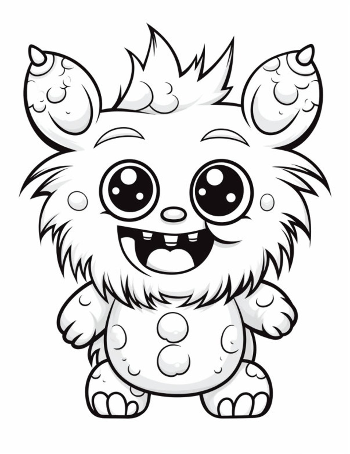 40-page Cute Monsters Adult Coloring Book: Relaxing & Whimsical Designs ...