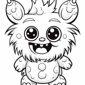 40-page Cute Monsters Adult Coloring Book: Relaxing & Whimsical Designs ...