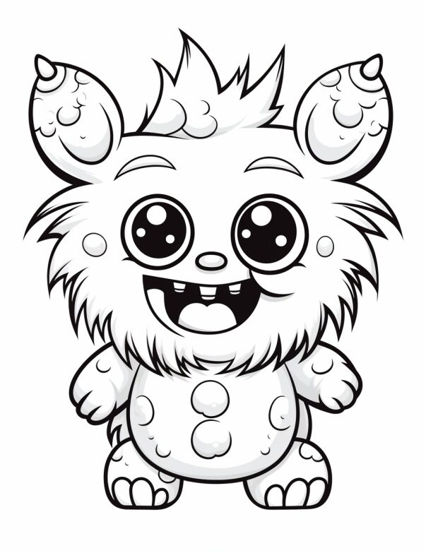 40-page Cute Monsters Adult Coloring Book: Relaxing & Whimsical Designs ...