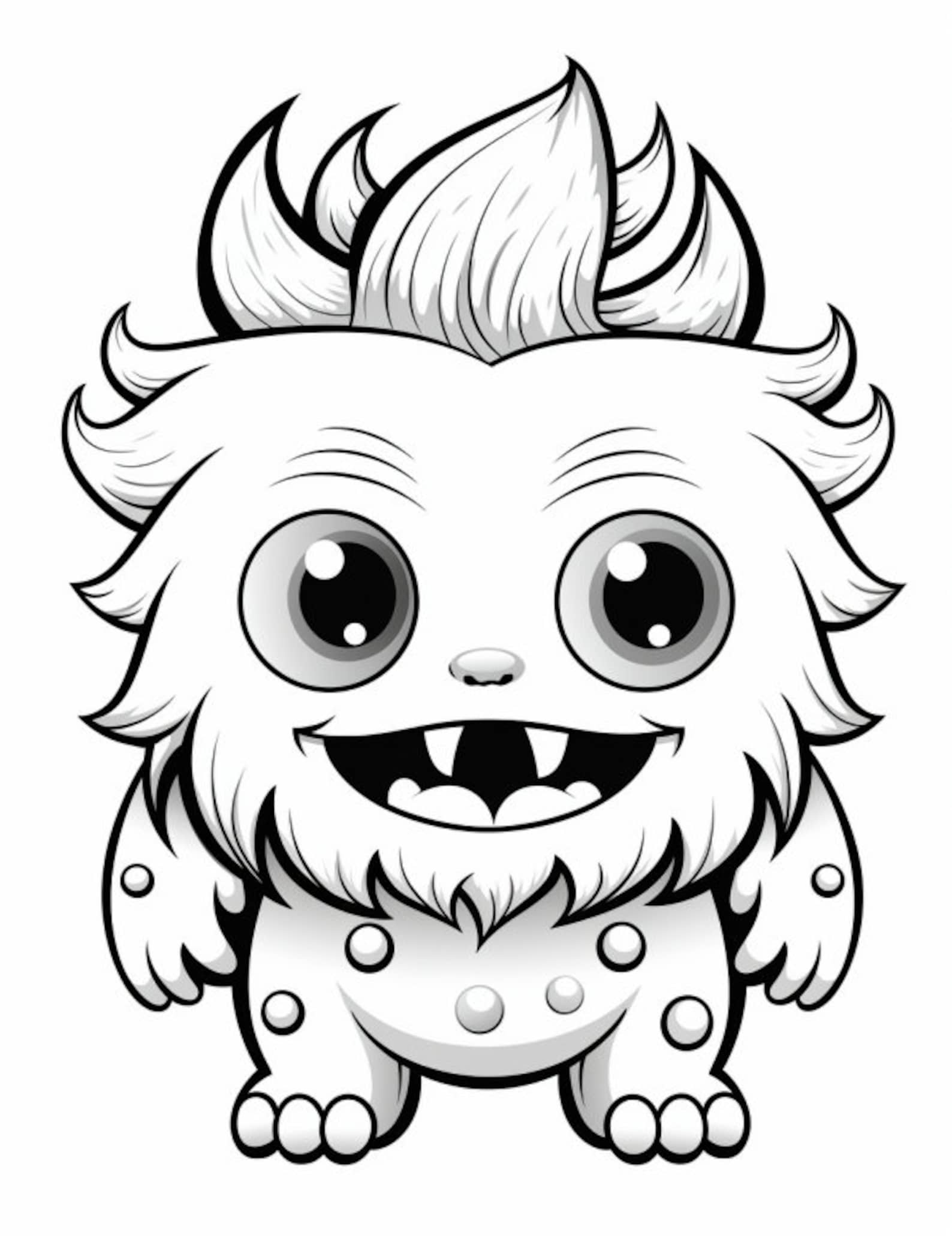 40-page Cute Monsters Adult Coloring Book: Relaxing & Whimsical Designs ...