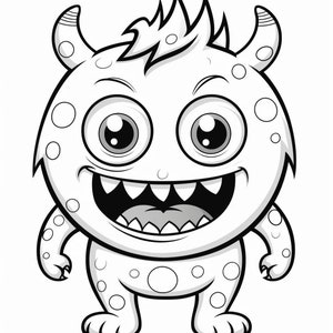 40-page Cute Monsters Adult Coloring Book: Relaxing & Whimsical Designs ...