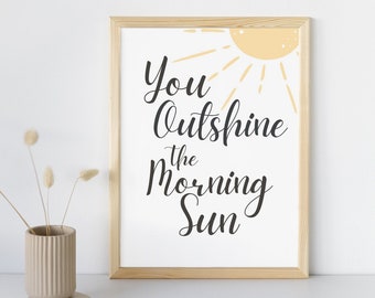 Hamilton Quote Print you Outshine the Morning Sun Dear Theodosia ...