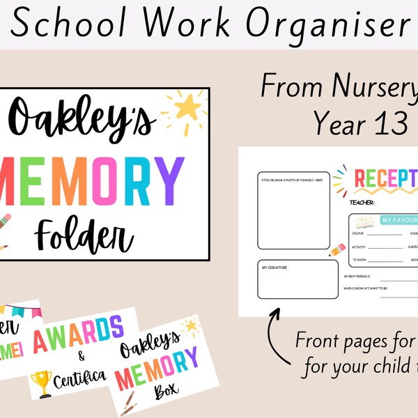 Schoolwork Organizer - Etsy