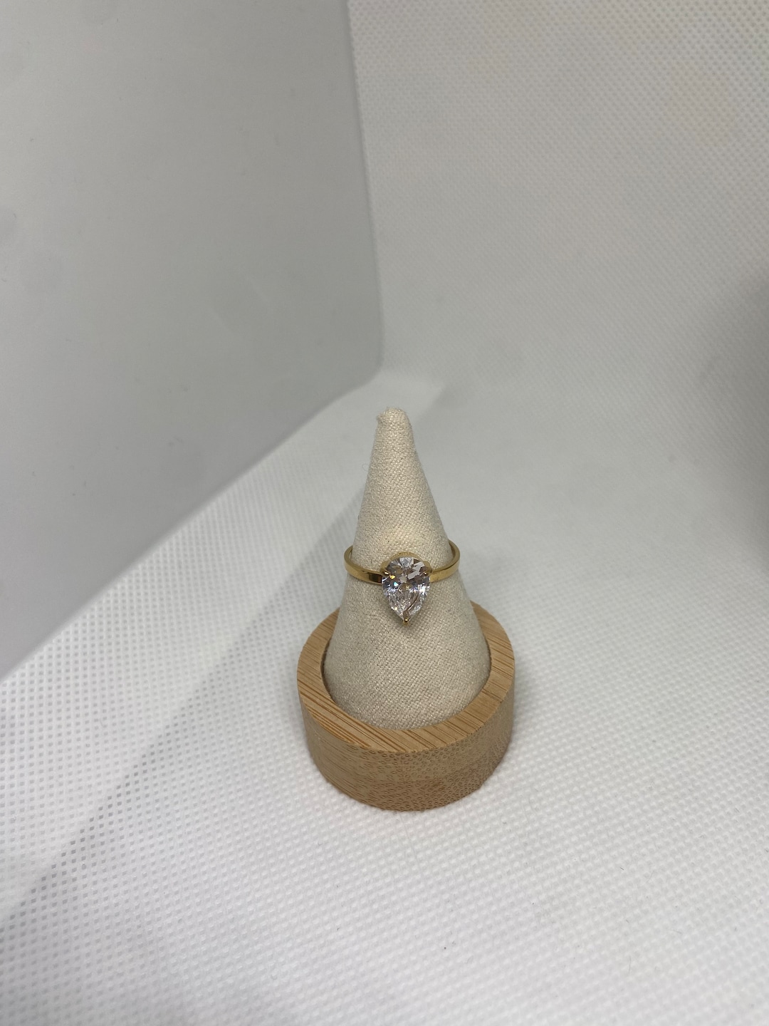 Adjustable Gold Oval Rhinestone Ring - Etsy