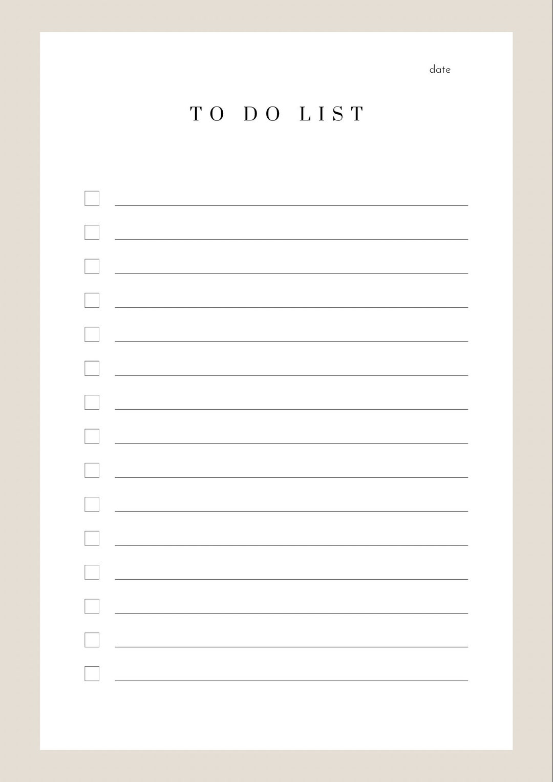 Minimal to Do List - Etsy