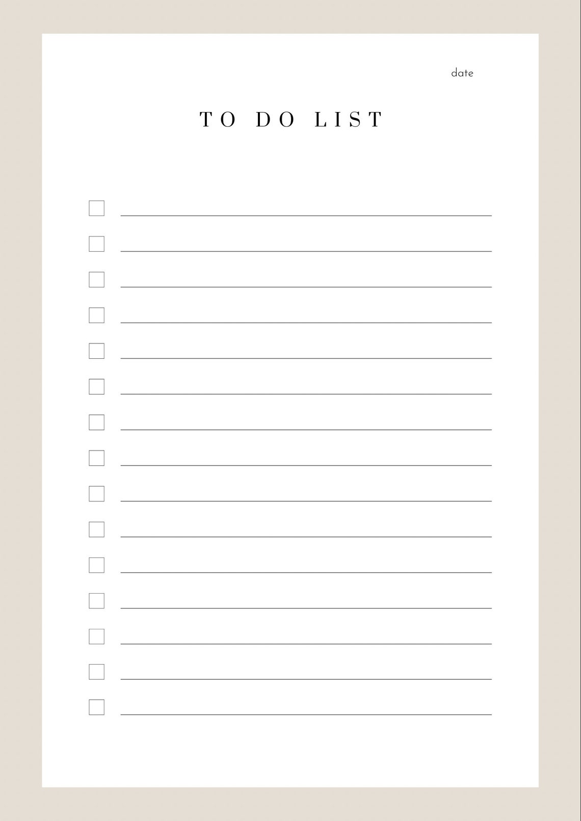 Minimal to Do List - Etsy