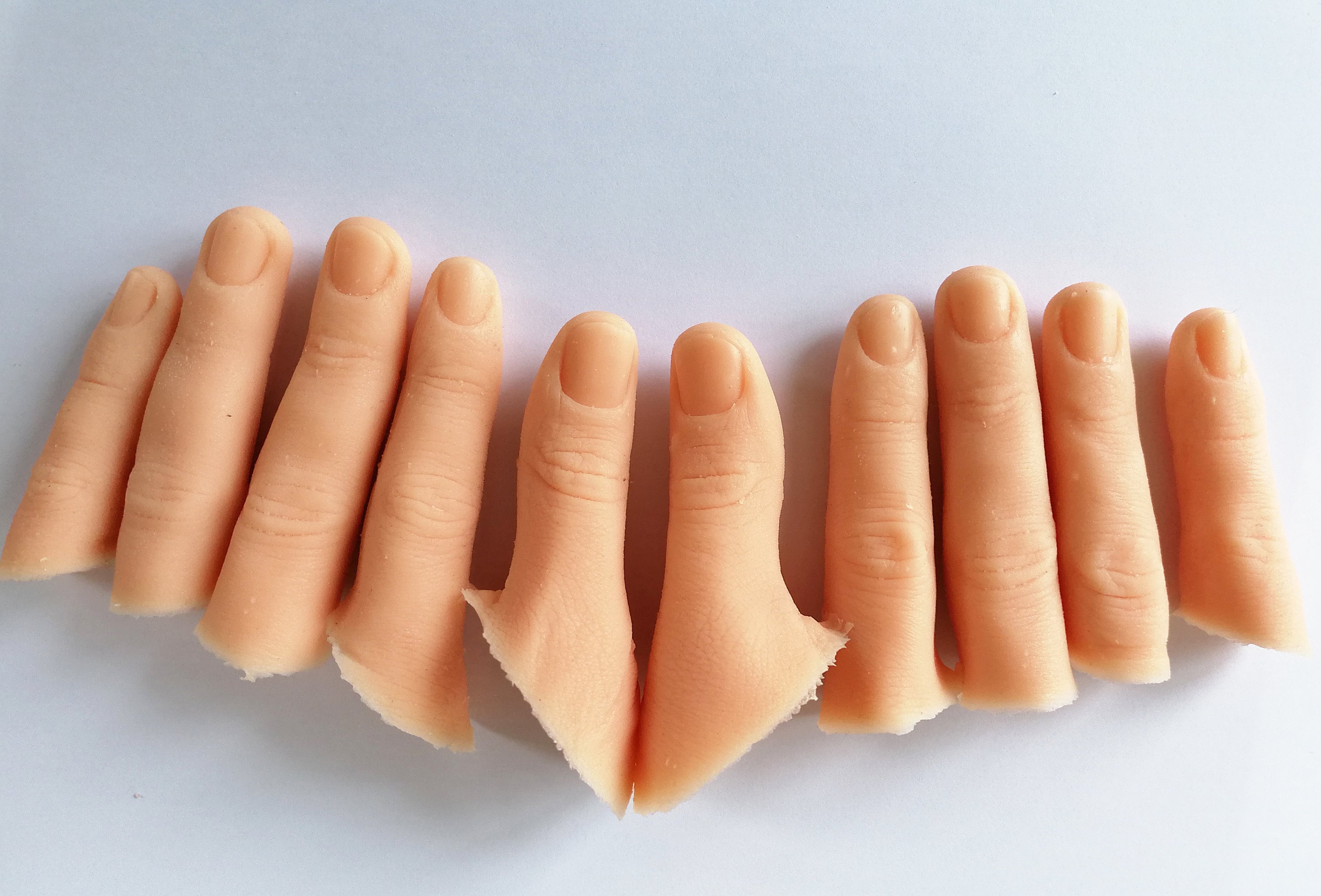 Fake Fingers, Cast Silicone Fingers, Handmade Realistic Silicone Finger ...