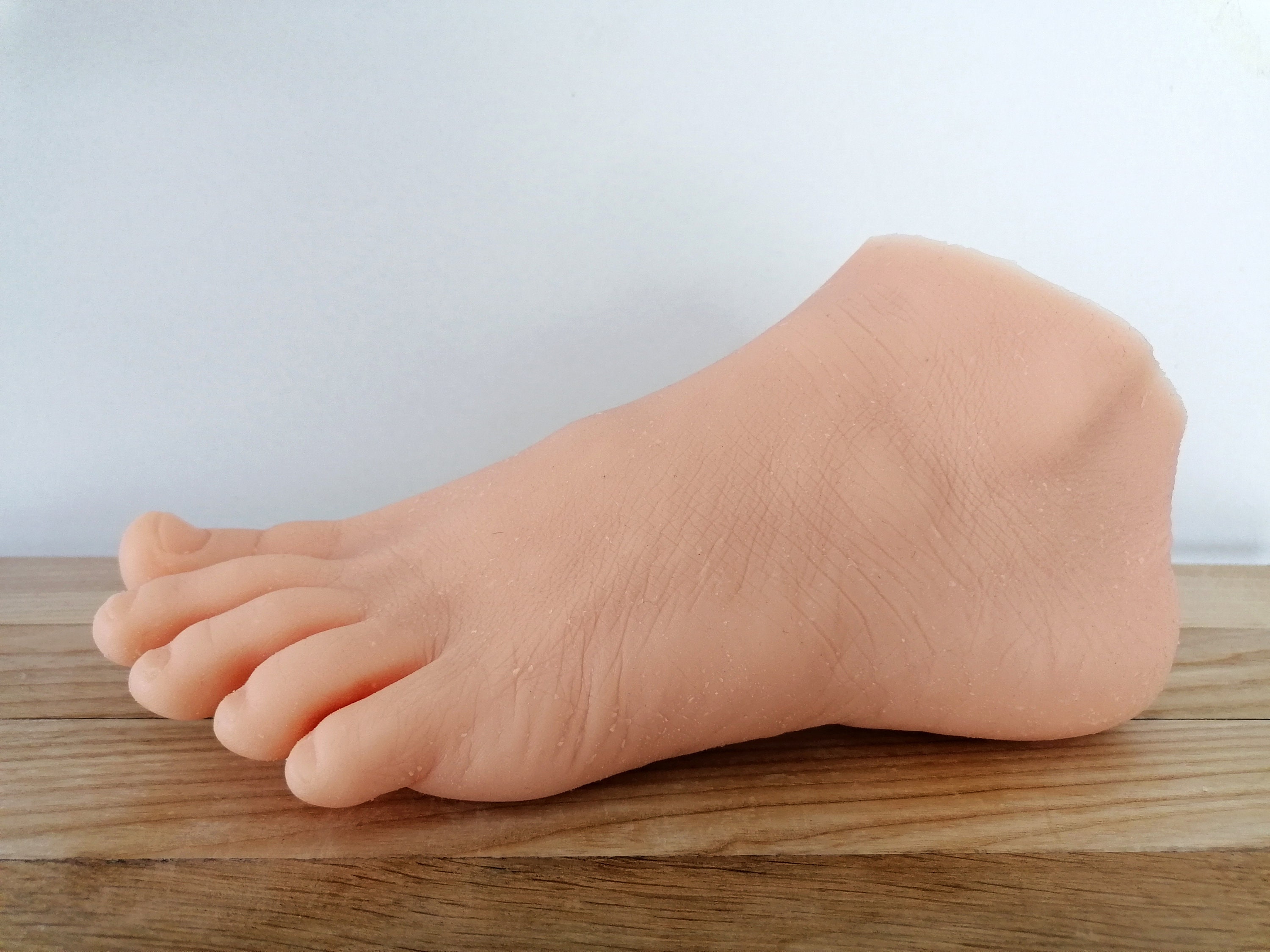 Left Foot. Silicone Feet, Fake Soft Rubber Silicone Foot. Cast From a ...