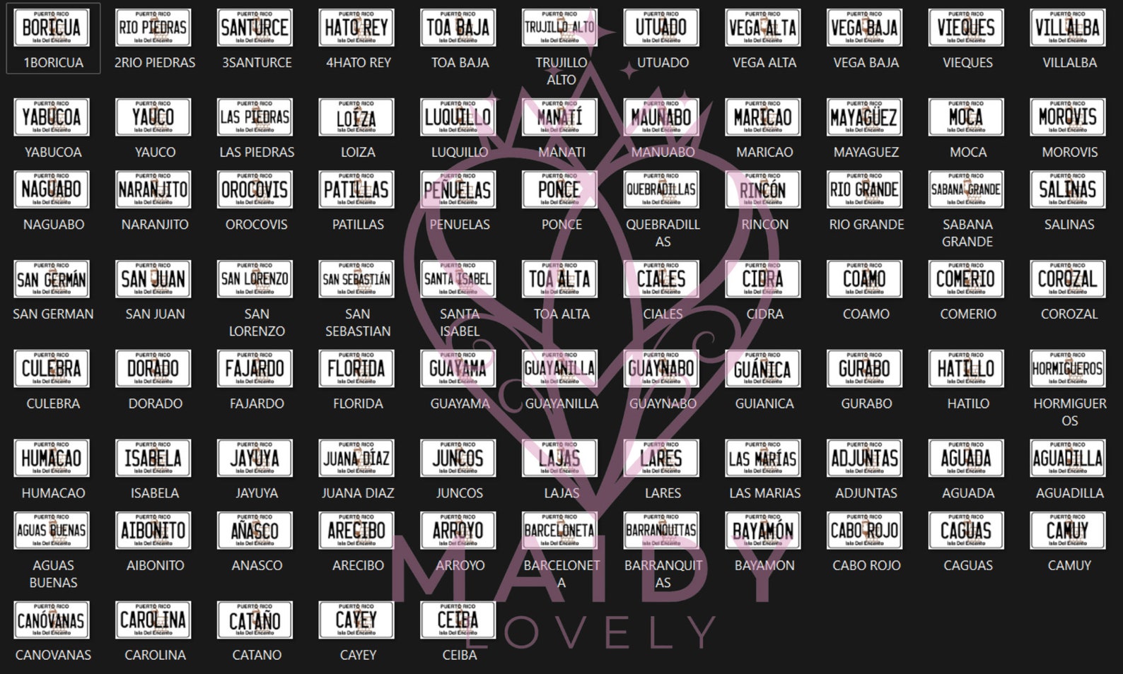 82 Nameplateplain, Tablilla De Pueblos Y Extras De Puerto Rico PNG - Etsy