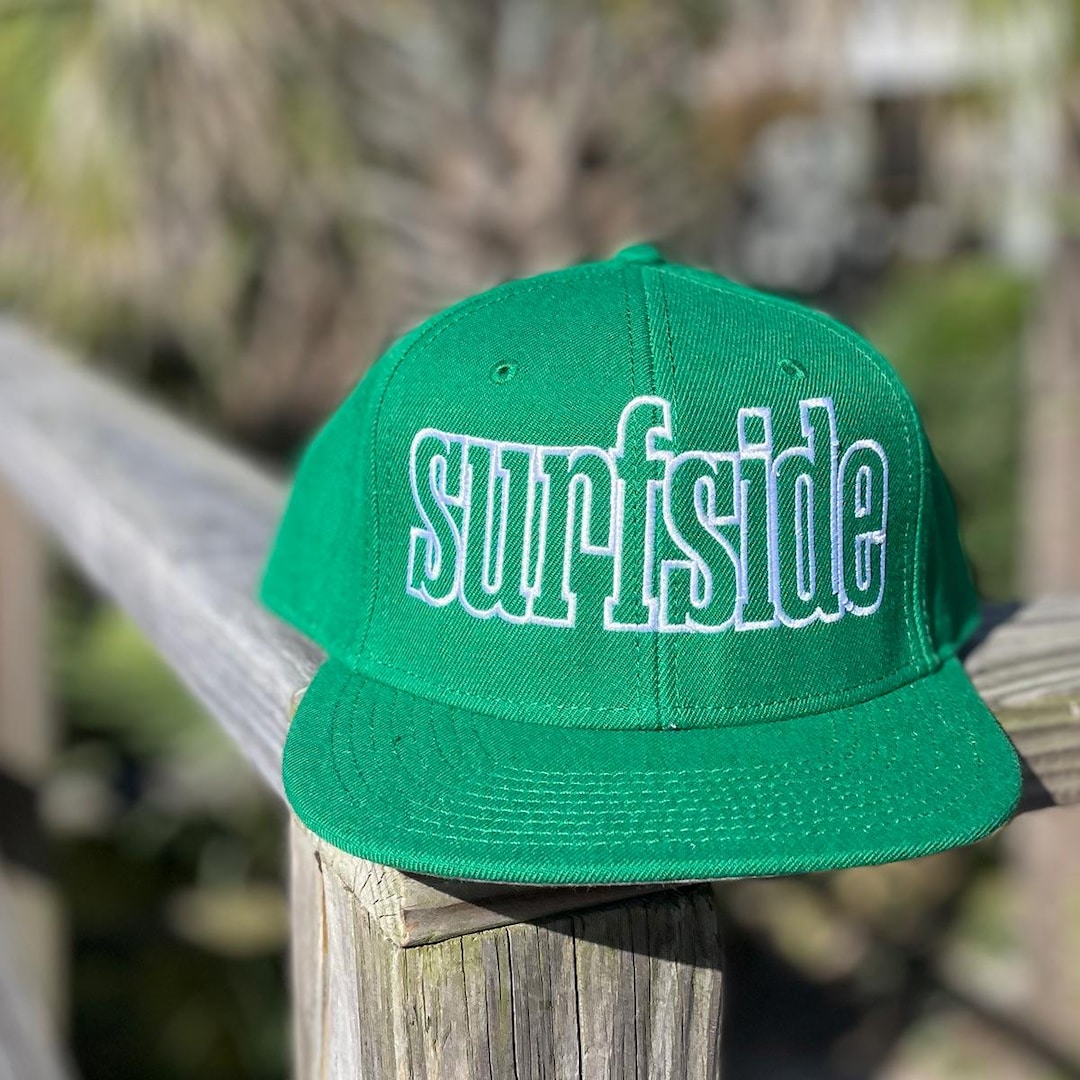 Surfside (slab Serif Outline) Snapback Baseball Hat - Etsy