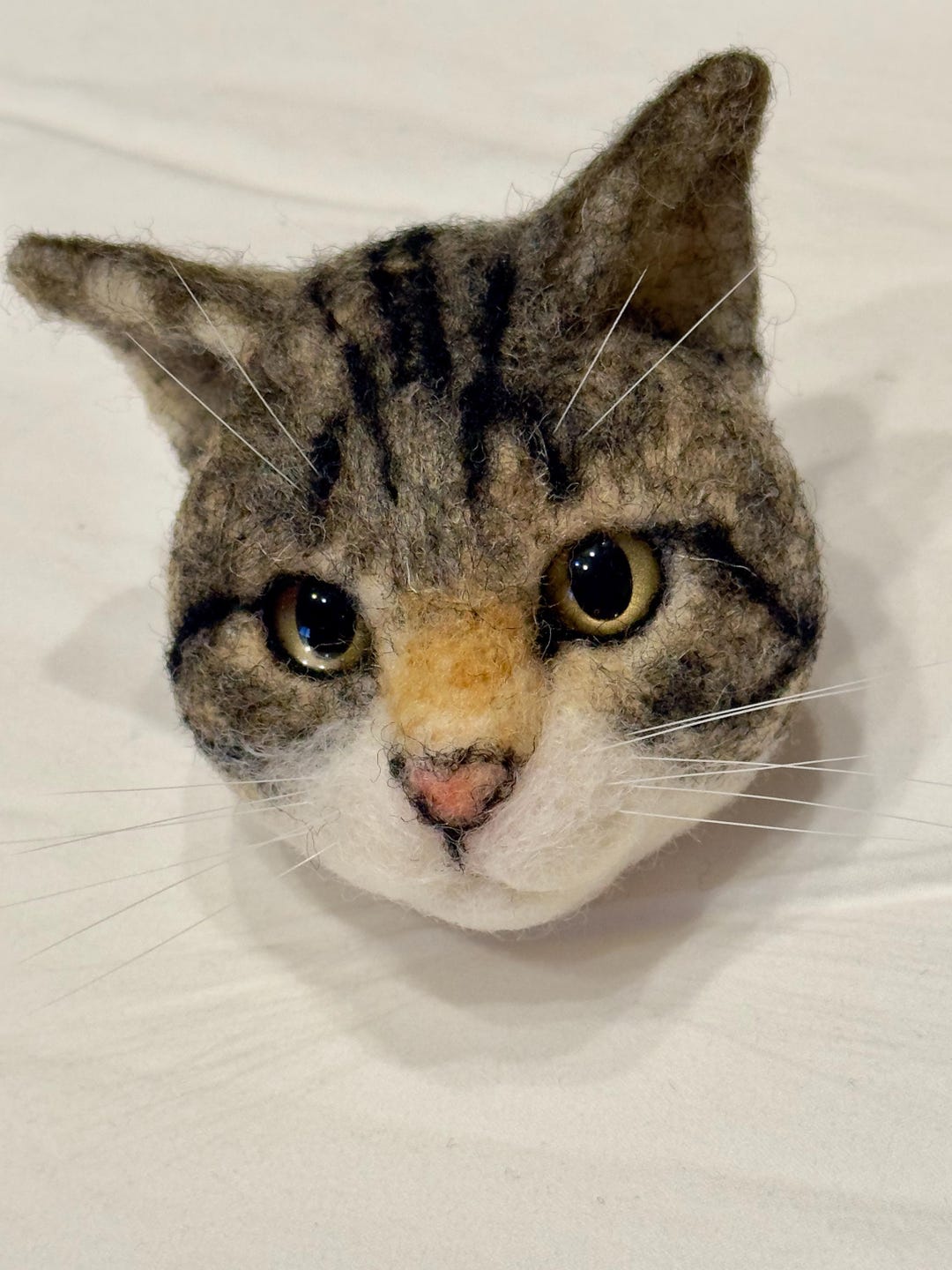 Needle Felted Tabby Cat Soft Sculpture Pin Brooch Clip - Etsy