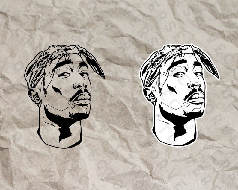SVG Tupac Shakur PNG AI, Tupac Svg, Tupac Shirt, Hip Hop Svg, Black ...