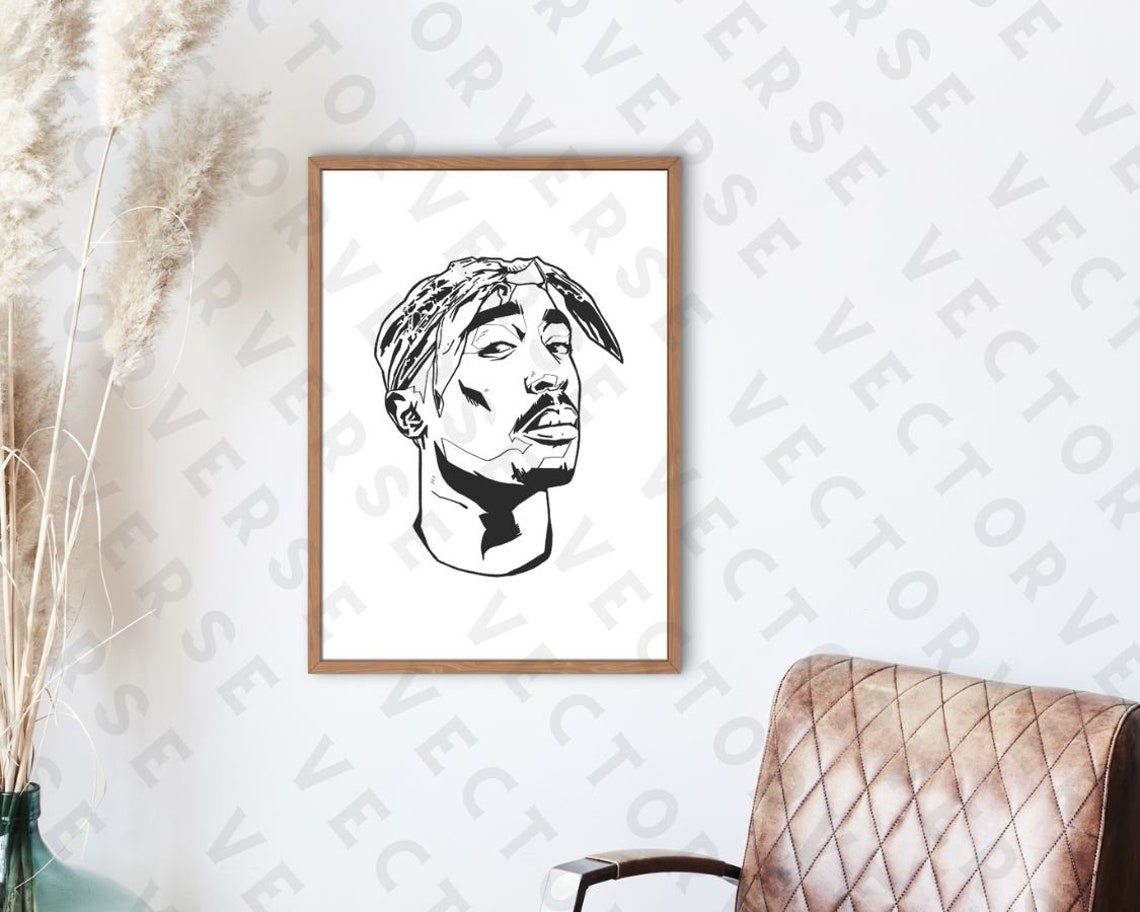 SVG Tupac Shakur PNG AI, Tupac Svg, Tupac Shirt, Hip Hop Svg, Black ...
