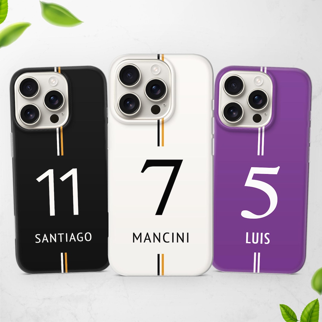 Personalized Football Phone Case Custom Jersey Number Cover for iPhone ...