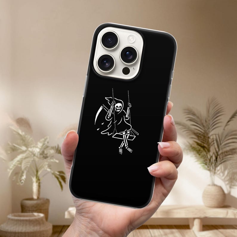 Spooky Gothic Skeleton Phone Case Dark Humor Cover Fits Samsung S25 ...