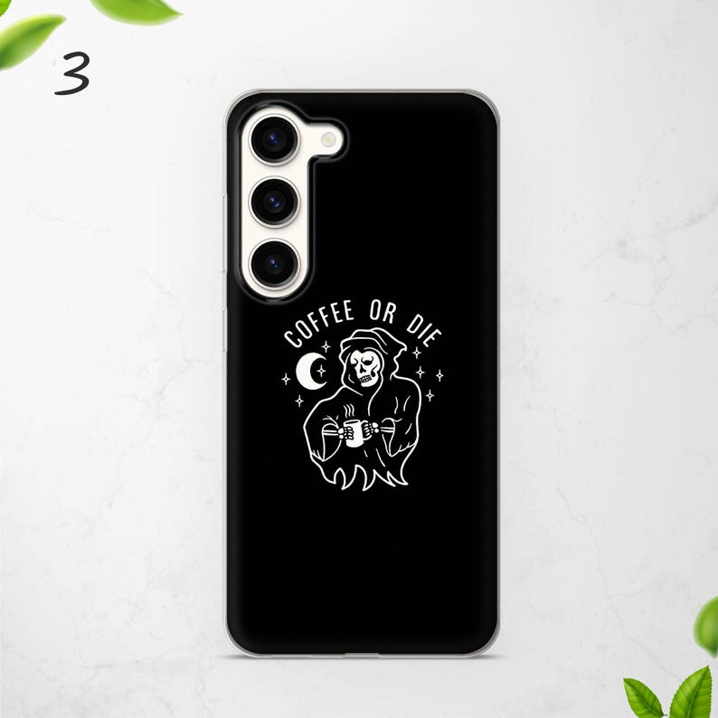 Spooky Gothic Skeleton Phone Case Dark Humor Cover Fits Samsung S25 ...